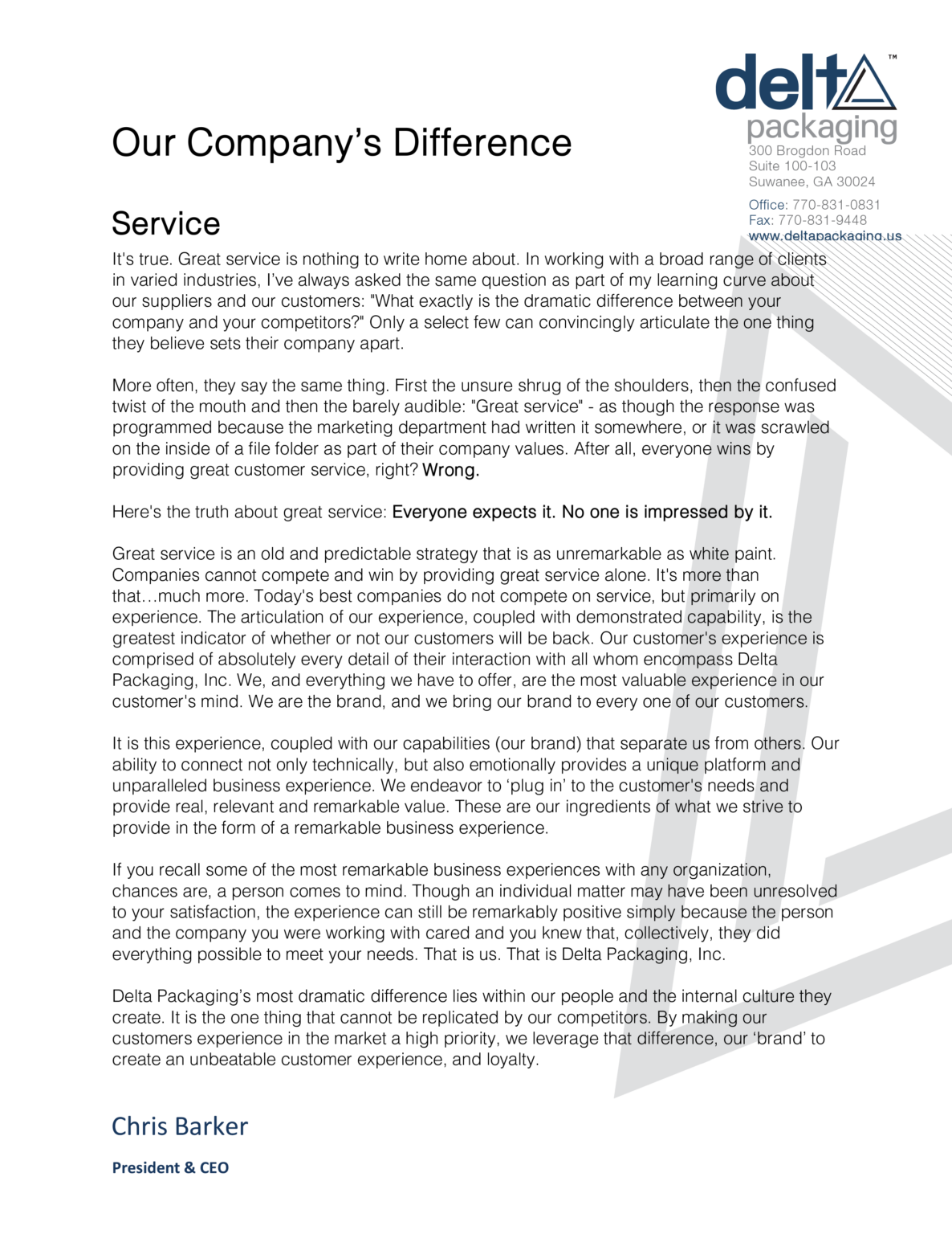 Why choose Delta Packaging? – Delta Packaging